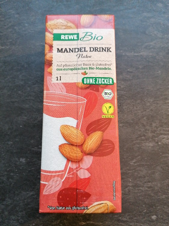 Rewe Bio, Mandel Drink Natur, ohne Zucker Kalorien - Neue Produkte - Fddb