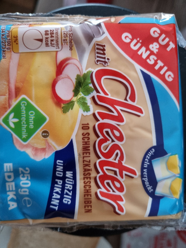 Gut & Günstig, Chester, 10 SCHMELZKÄSESCHEIBEN Kalorien - Neue Produkte ...