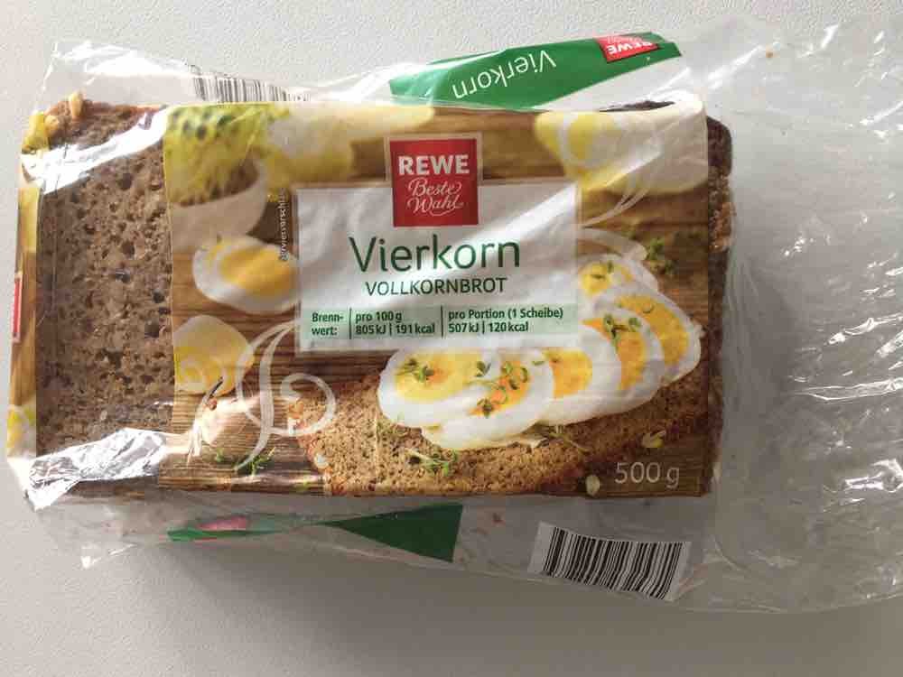Rewe Beste Wahl, Vierkorn Vollkornbrot Kalorien - Brot - Fddb