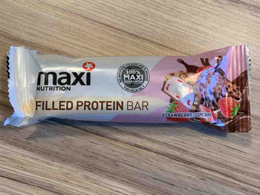 Maxi Nutrition, Filled Protein Bar, Strawberry Cupcake Kalorien ...