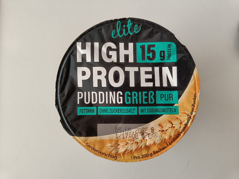 Penny, Elite High Protein Pudding Grieß pur, fettarm, ohne Zuckerzusatz ...