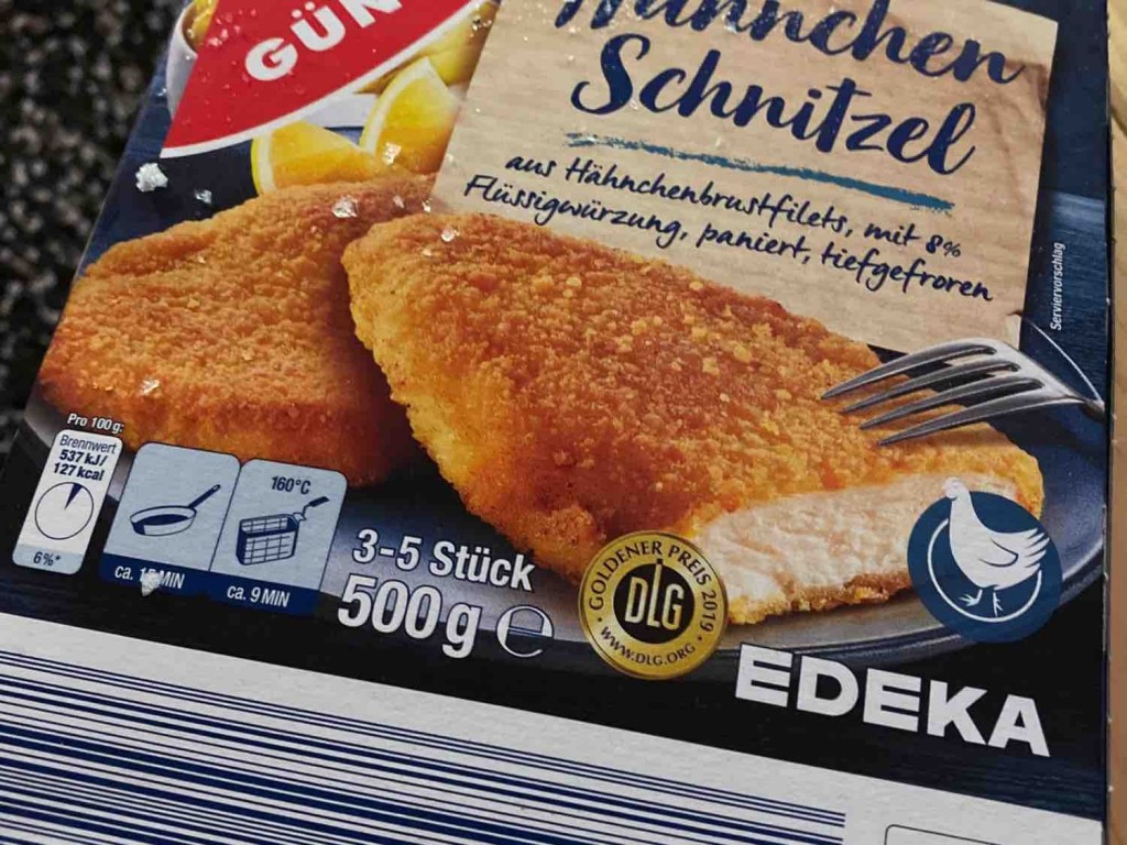 Gut & Günstig, Hähnchen Schnitzel edeka G&G, Schnitzel Kalorien ...