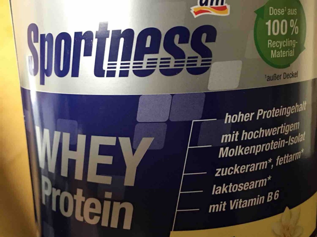 dm, Sportness WHEY Protein, Vanillegeschmack Kalorien - Neue Produkte ...
