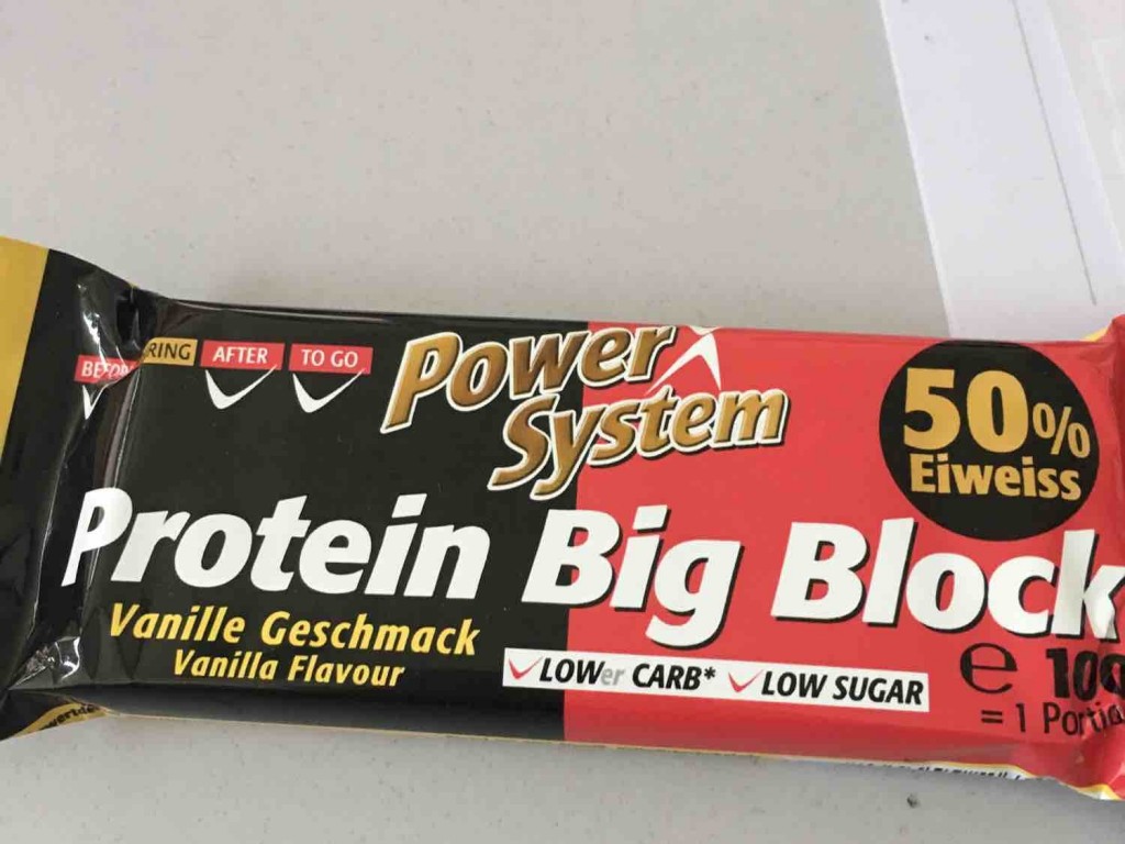 Power System, Protein Big Block , Vanille Flavour Kalorien - Neue ...