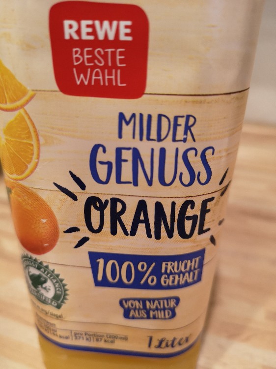 Rewe Beste Wahl, Milder Genuss Orange Kalorien - Neue Produkte - Fddb